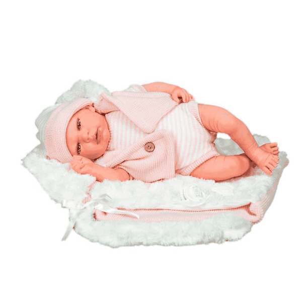 Muñeca Reborn Ángela 40 cm con saco portabebé – Toy Planet