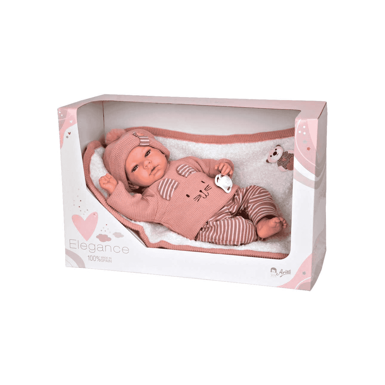 Muñeca Elegance 40 Cm Andie Rosa con manta y peso – Toy Planet