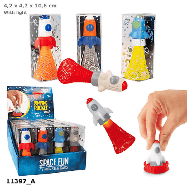 Monster Cars Cohete Saltarin Con Led SPA – Toy Planet
