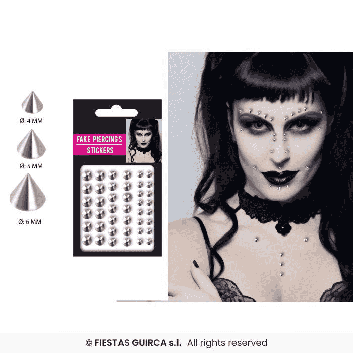 Pack 30 piercings falsos adhesivos – Complemento de maquillaje para Ha ...