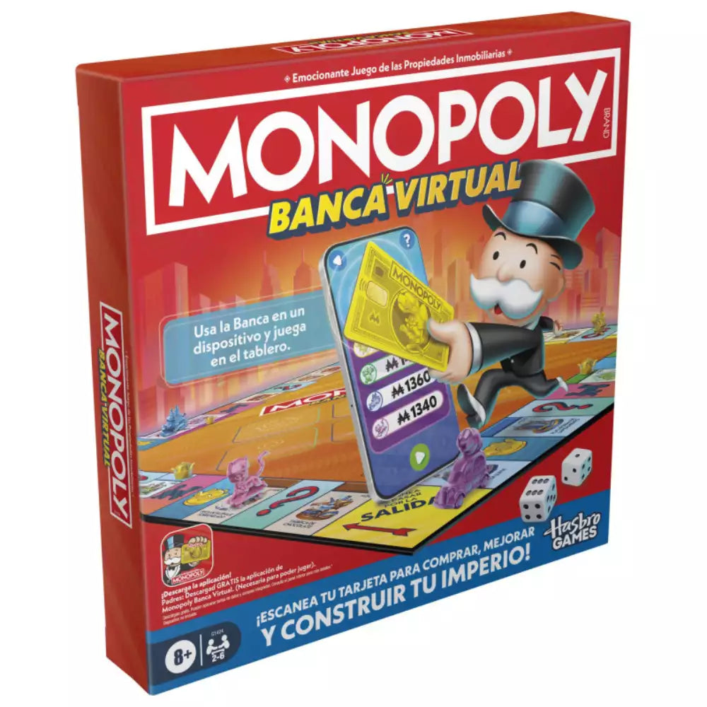 Monopoly Banca Virtual – Juego Clásico con App de Dinero – Toy Planet