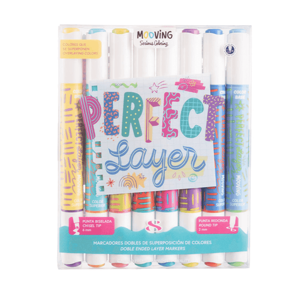 Marcadores de doble punta superposición x6 Mooving – Toy Planet