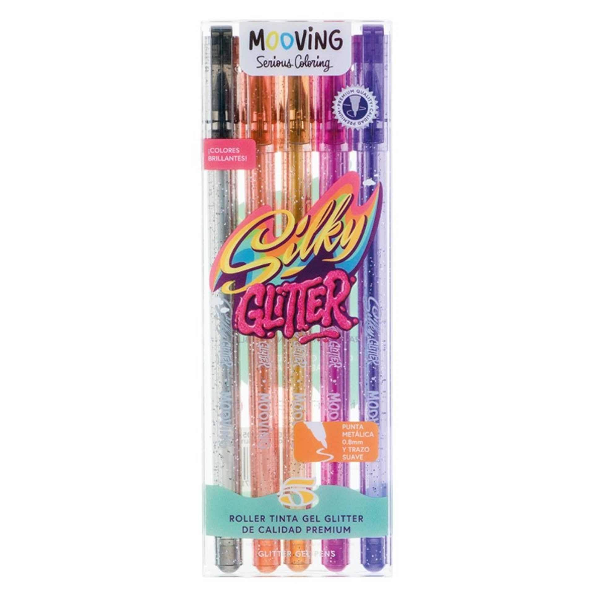 Roller gel glitter x5 Mooving – Toy Planet